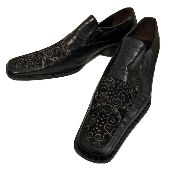 Todd Welsh | Shoes | Todd Welsh Men Dress Shoes Square Toe Black Slip ...